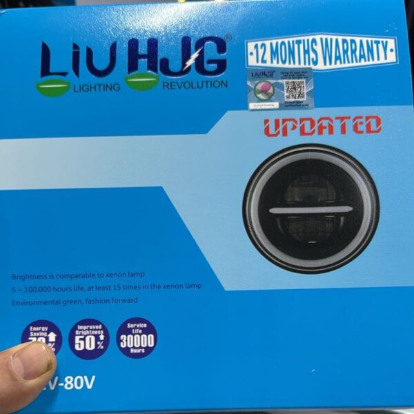LIU HJG Minus LED Headlight 7 Inch For Bike/Car | With Ring | Moto Mantra